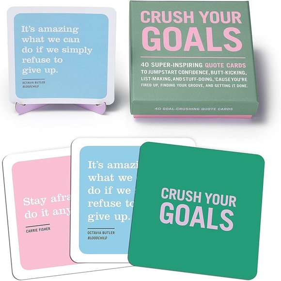 Knock Knock | Office | Crush Your Goals Inspiring Quote Cards | Poshmark